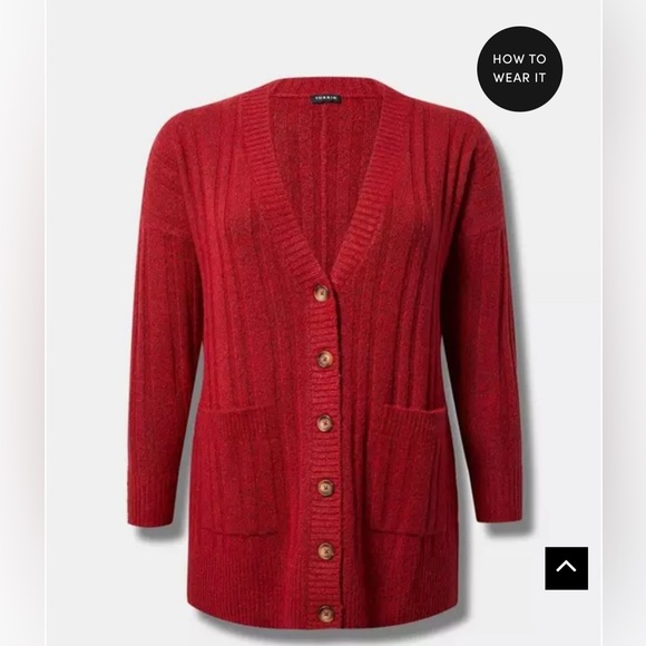 torrid | Sweaters | Torrid Red Cardigan 3 | Poshmark